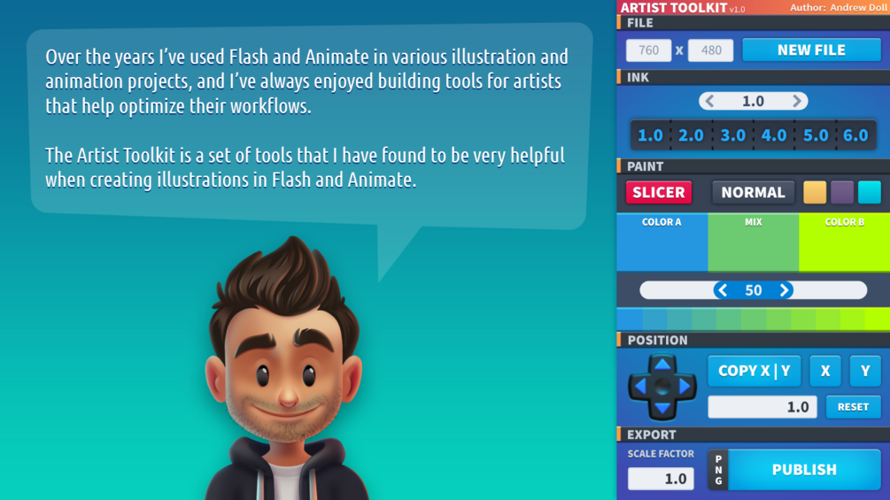 The Artist Toolkit for Adobe Flash / Adobe Animate