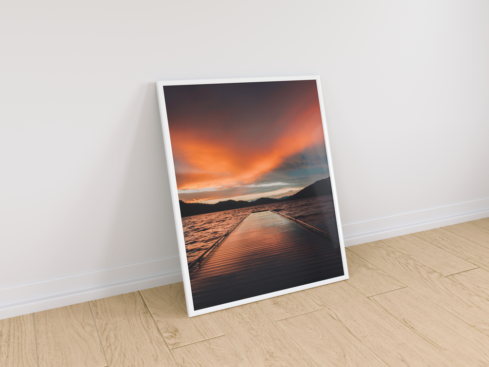 "Orange Summer Set" - Outdoor Poster Wall Art | Digital Download