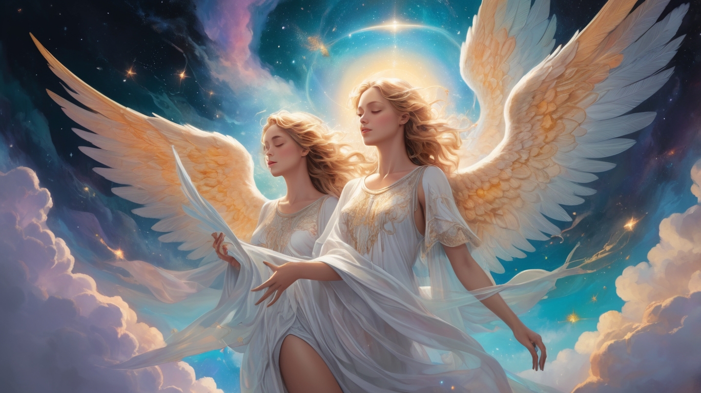 🌟 Heavenly Angels: Ethereal Illustrations of Divine Beings 🌿