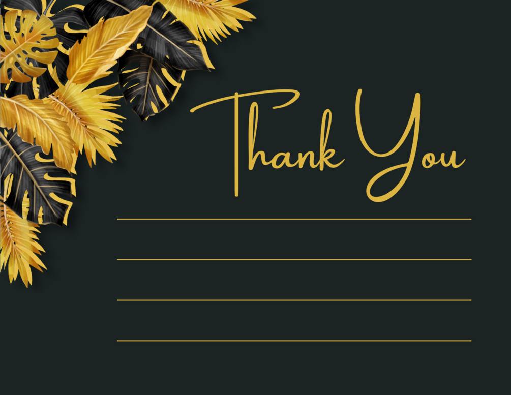 thank you Note card