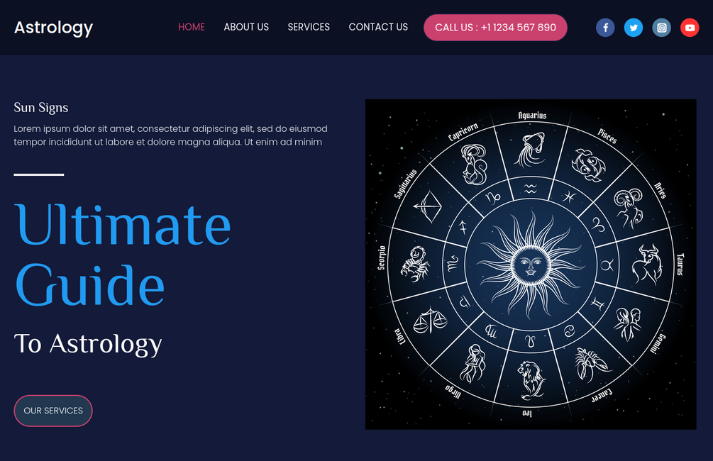 Astrology Website WordPress Theme