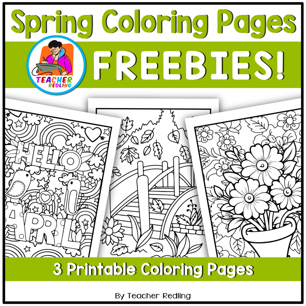 Spring Theme APRIL Coloring Sheets Mandala, April Activity { FREEBIES! }