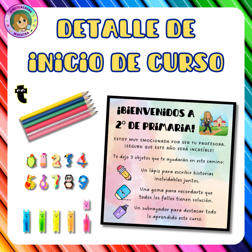 INICIO DE CURSO: Detalle tarjeta para alumnos