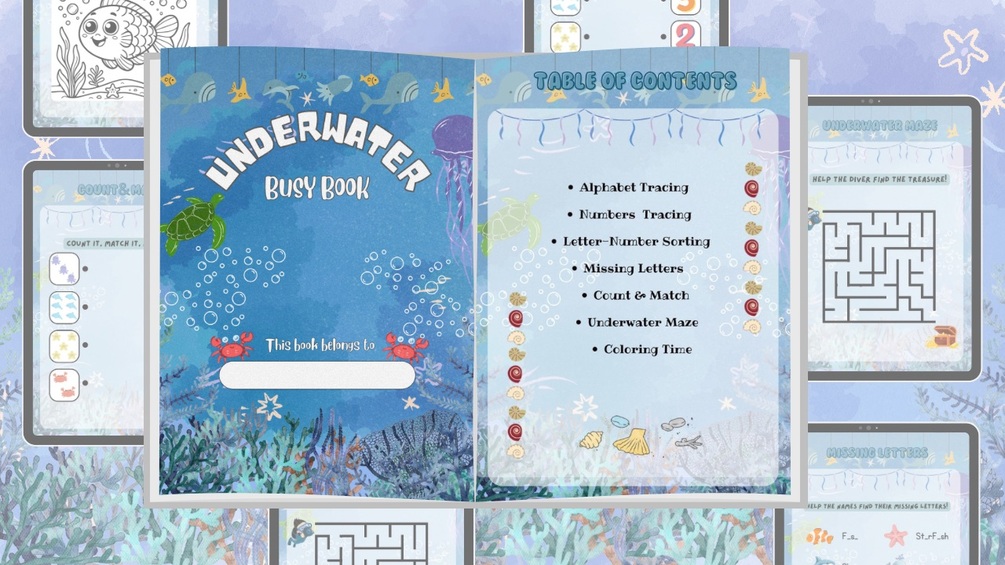 Underwater Busy Book For Kids
