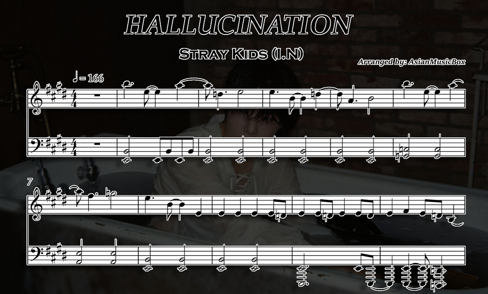 Stray Kids - HALLUCINATION (I.N) [Piano Sheet Music / MIDI / WAV]