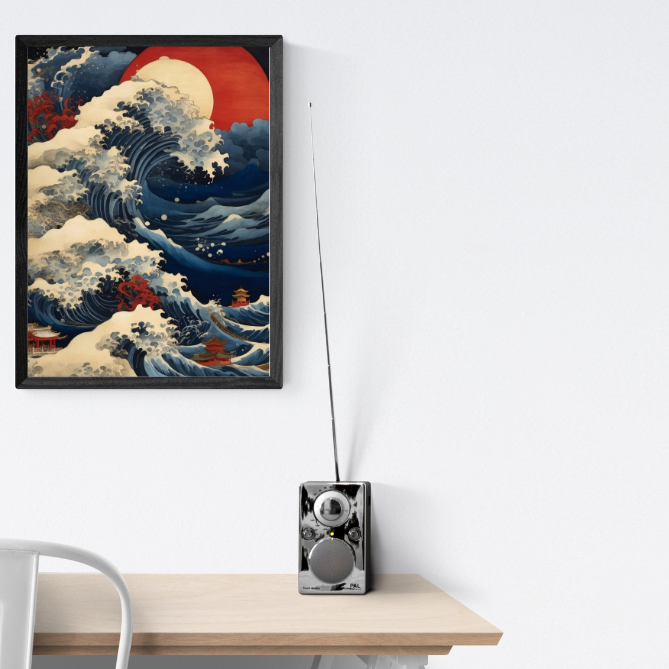 Eternal Waves: Traditional Japanese Art Print