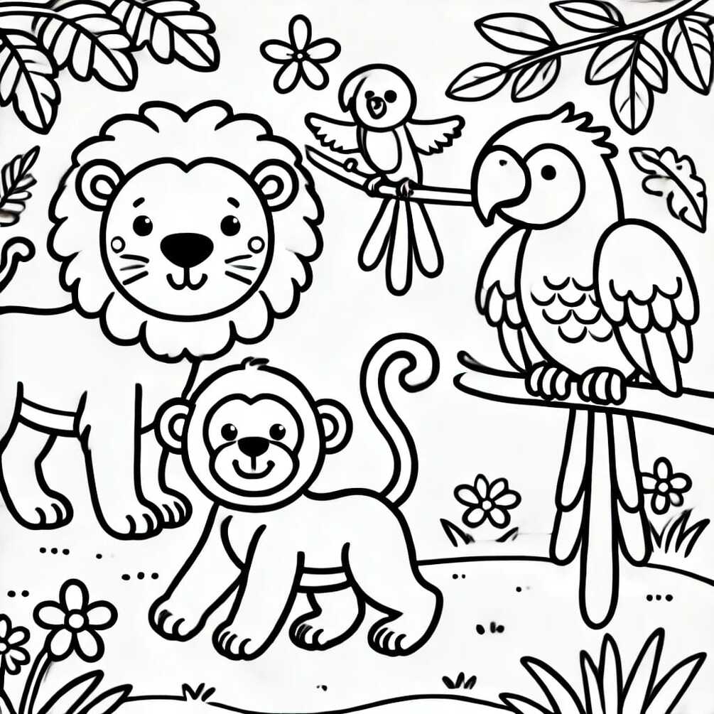 Fun & Easy Coloring Book for Kids (Ages 1-9)