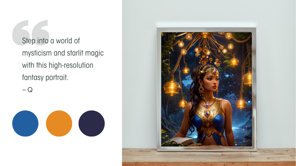 🌌 Enchanted Oracle: Fantasy Portrait of a Celestial Queen