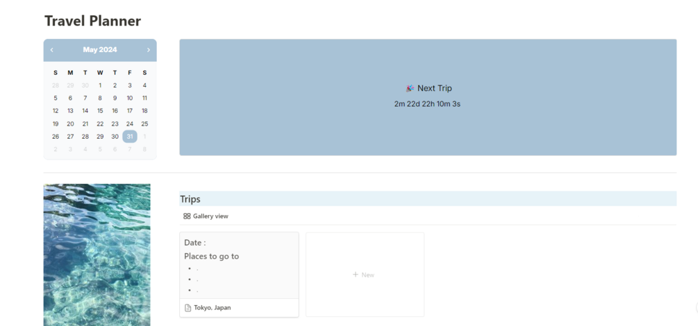 Ocean Themed Notion Template