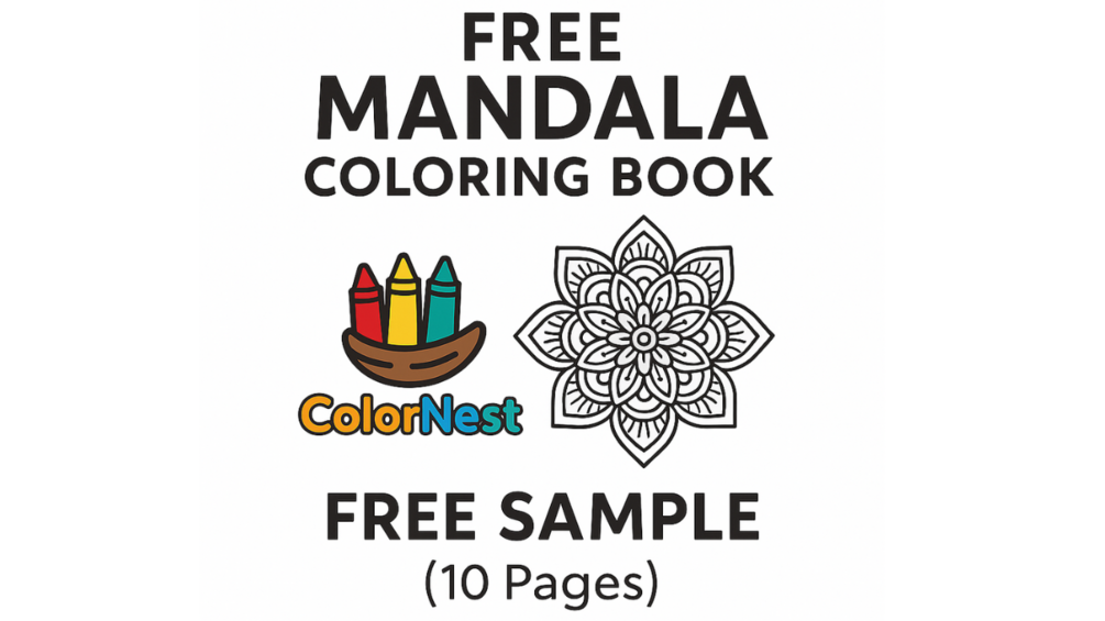 Free Sample – Mandala Coloring Book (10 Pages) | by ColorNest