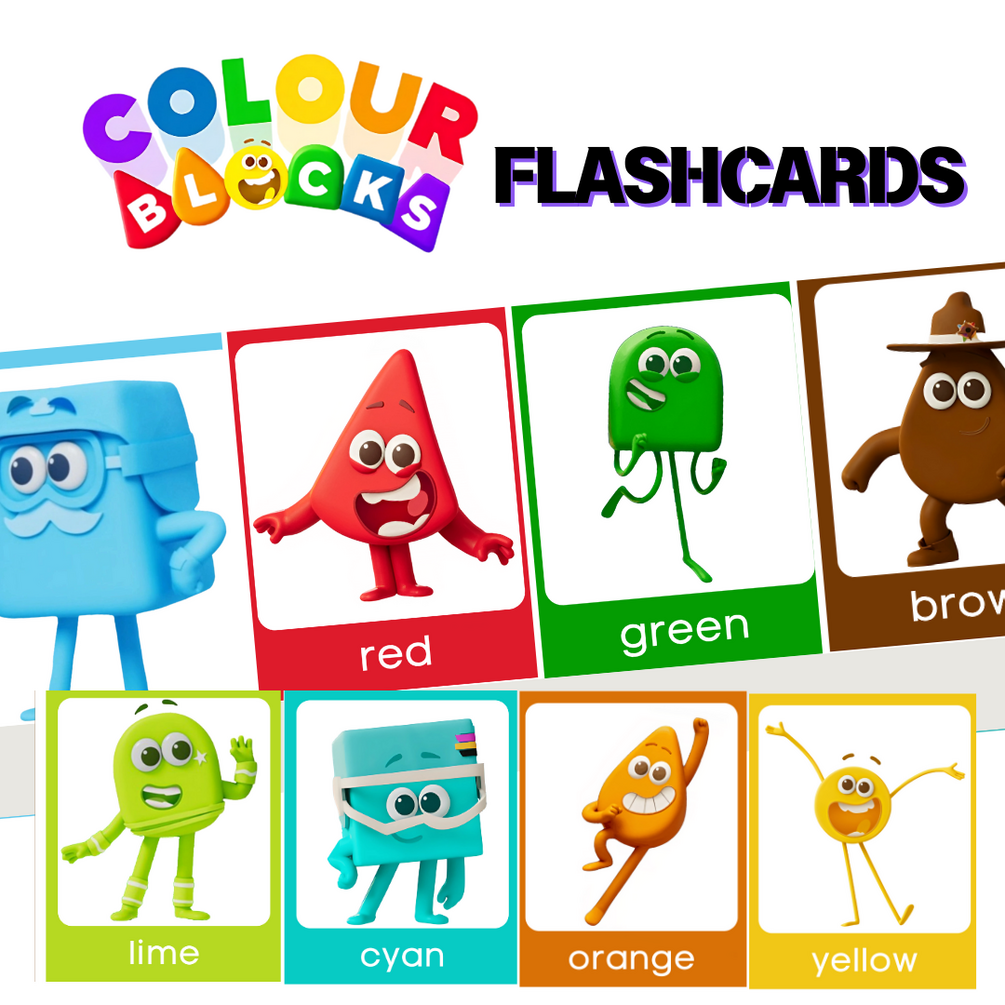 Colourblocks Flashcards | Printable Colour Learning Cards for Kids ...