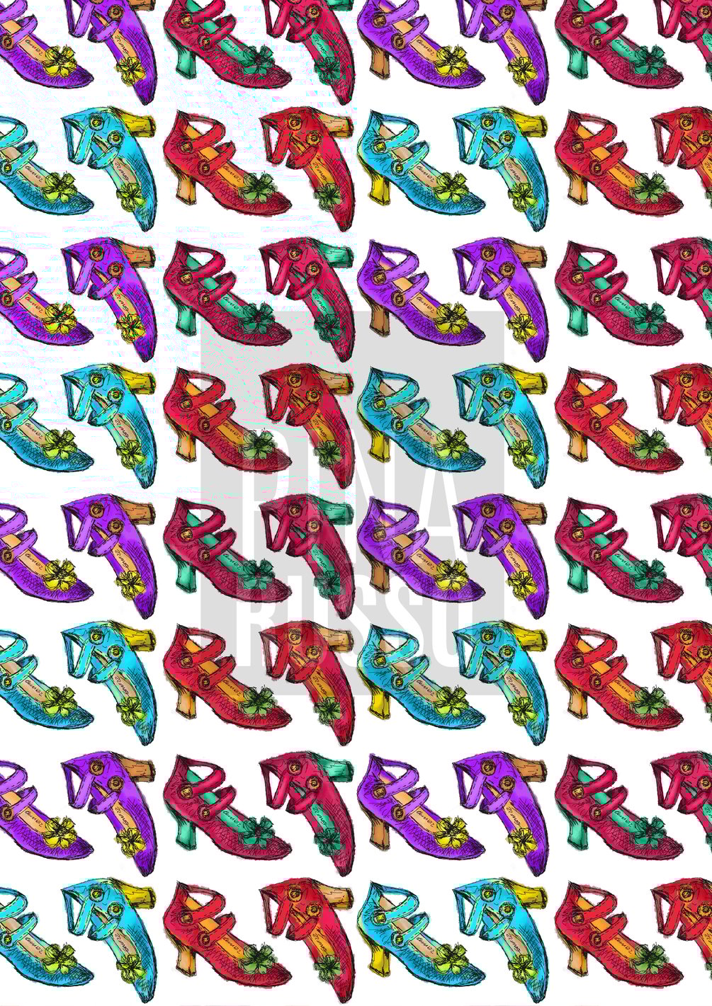 Color ANNA, Shoes Seamless Pattern, Repeating Pattern, Digital Paper ...