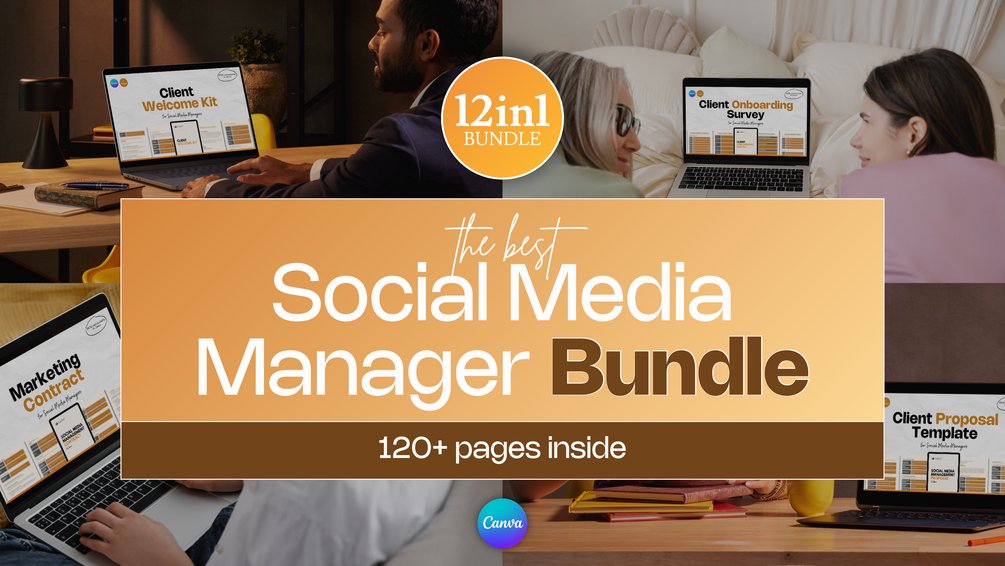 Social Media Manager Templates | 12in1 Social Media Manager Bundle