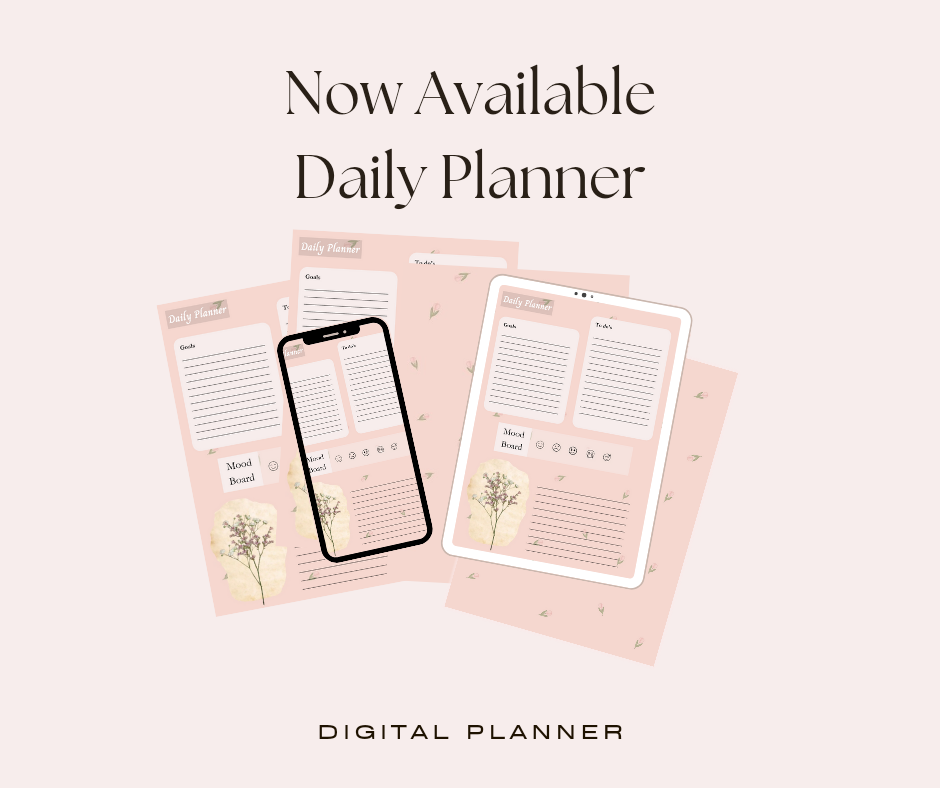 Daily Planner Pink Floral