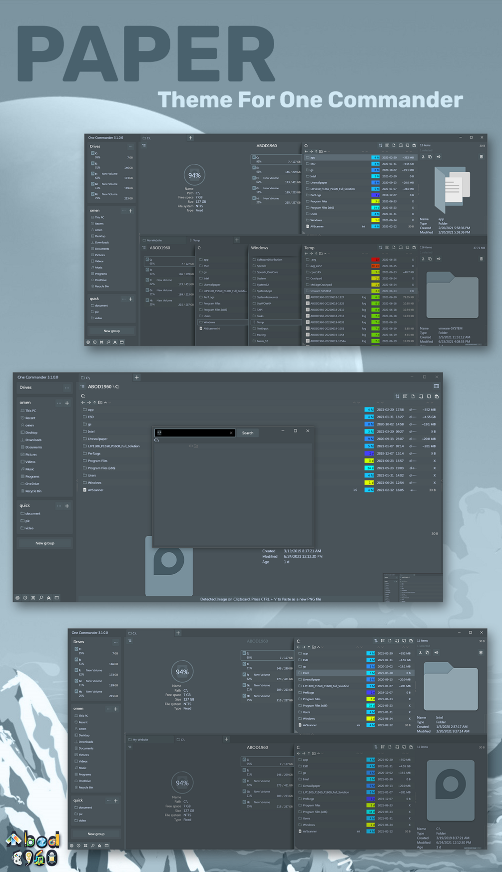 One Commander Paper Theme