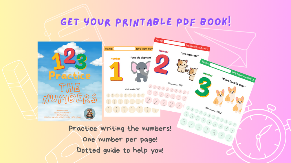 Practice the numbers 123