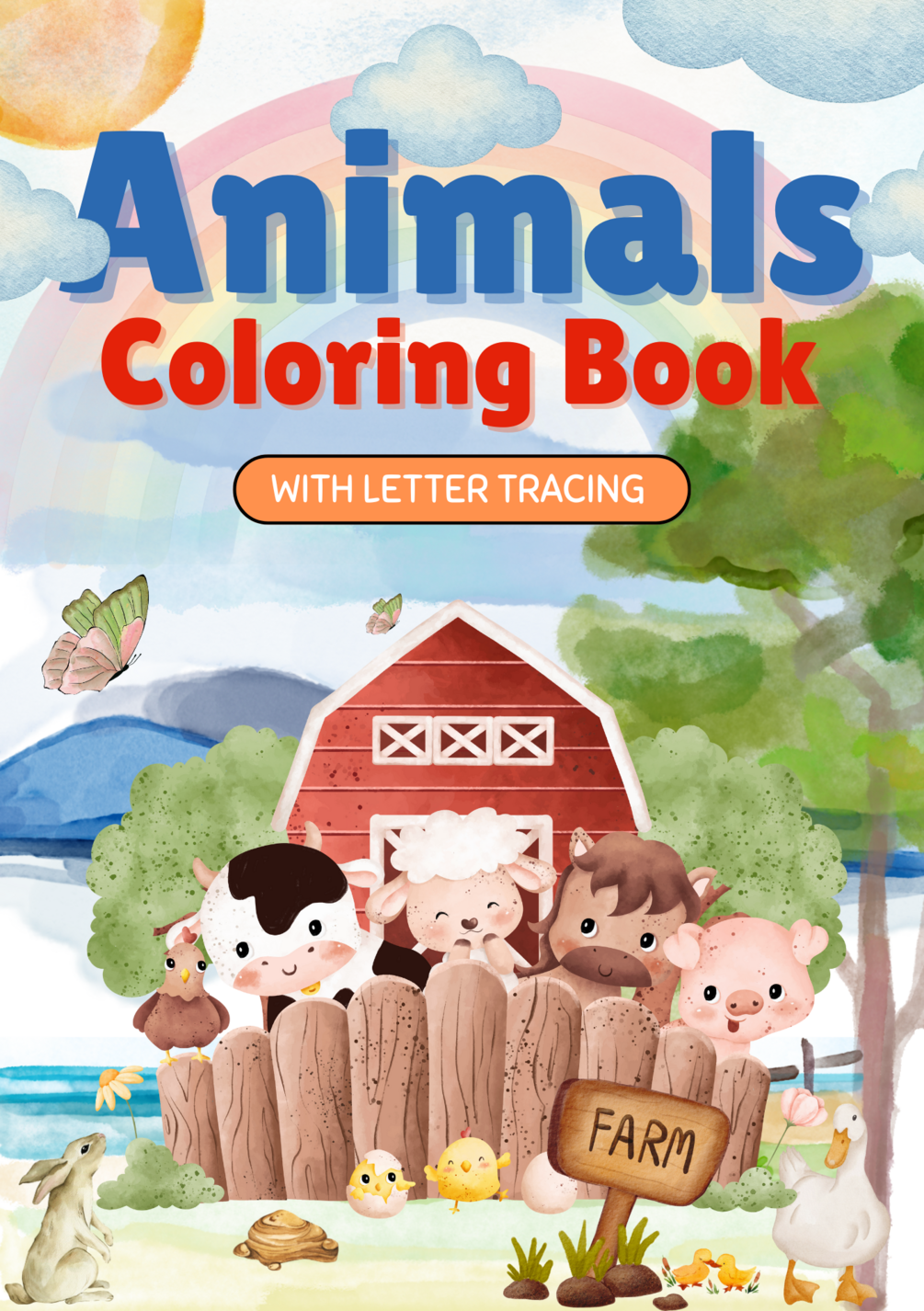 Farm Animals Coloring English Booklet
