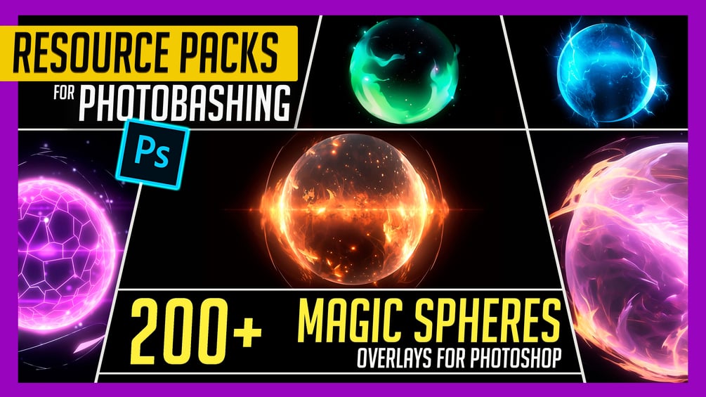PHOTOBASH 200+ Magic Sphere Overlay Effects Resource Pack Photos for ...