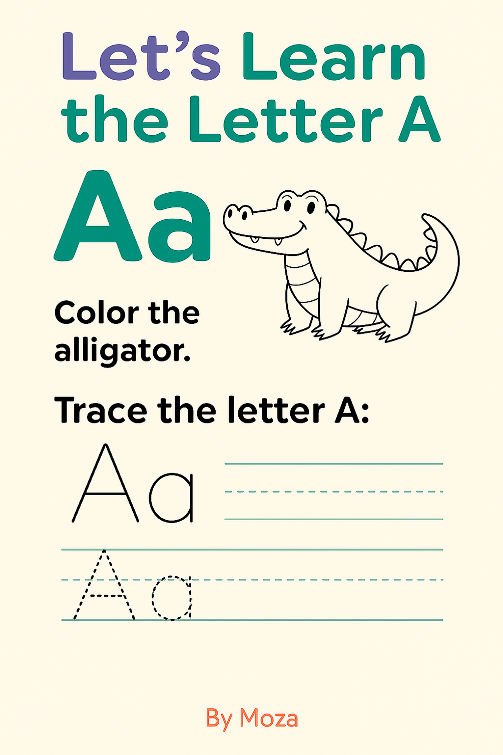 🅰️ "Let's Learn the Letter A – Color, Trace & Learn!"