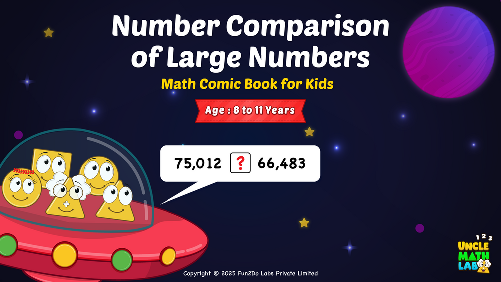Number Comparison of Large Numbers : Math Comic Book 56 for Kids Aged 8 ...