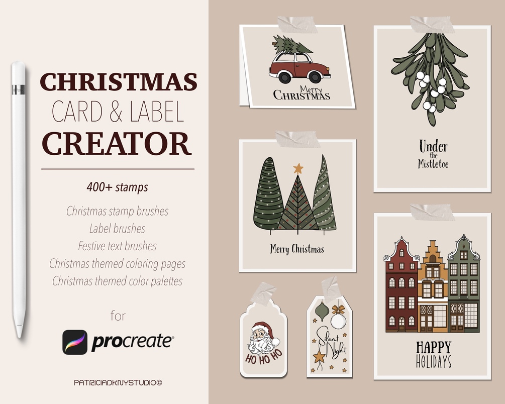 Procreate Christmas Card and Label Creator