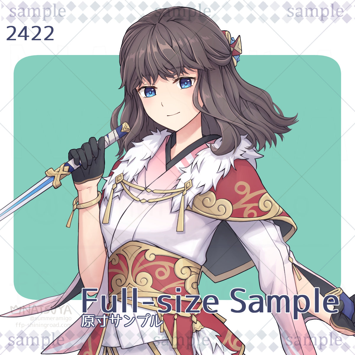 Anime Character Art Pack: 2422 - 6 Expressions | Image: Woman, warrior ...