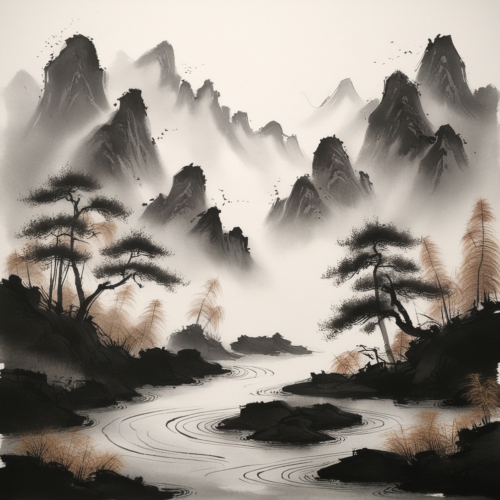 Mountain Water Harmony | Feng Shui Landscape Art