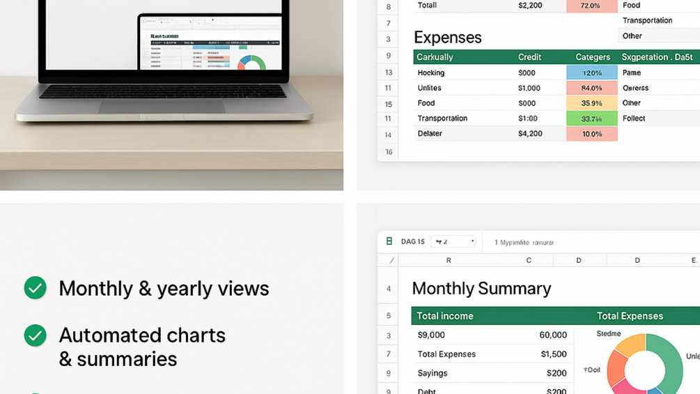 Smart Budget Tracker 2025 – All-in-One Excel & Google Sheets Template