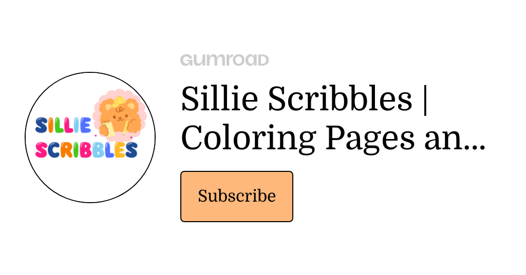 Sillie Scribbles | Coloring Pages and Activity Books for Kids