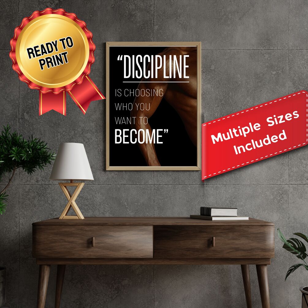 Discipline Wall Art – Motivational Quote Printable