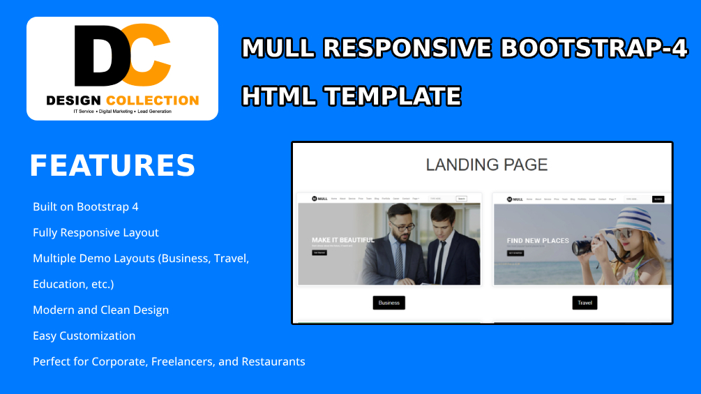 Mull Responsive Bootstrap-4 HTML Template