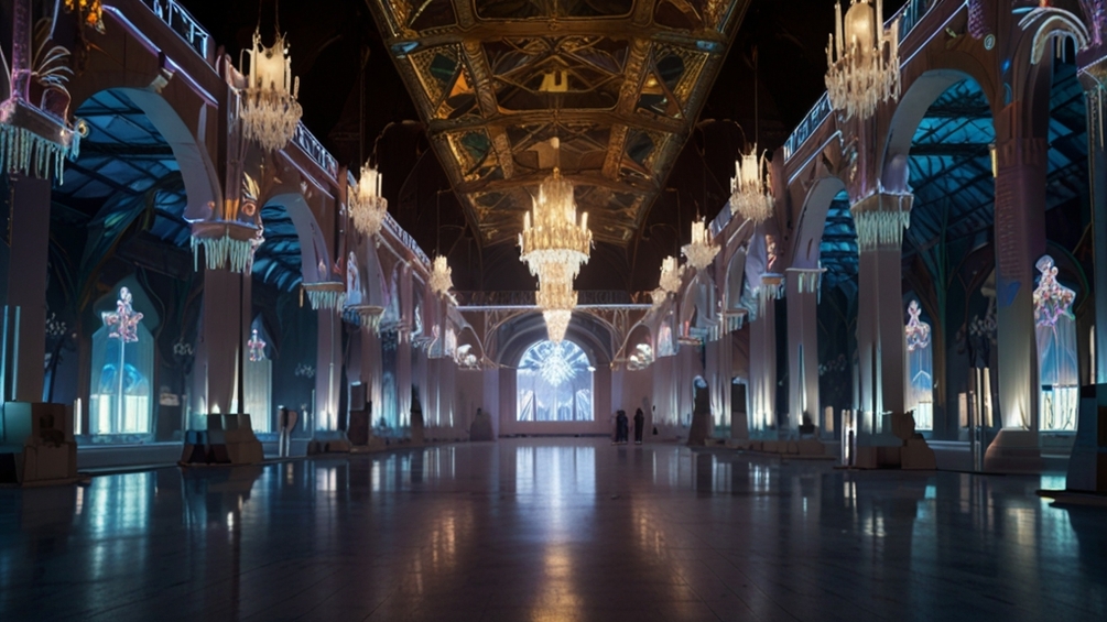 Crystal Palace Grand Hall – Fantasy Architectural Illustration