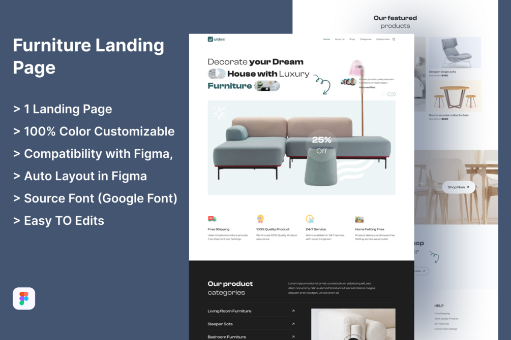 Furniture Landing page