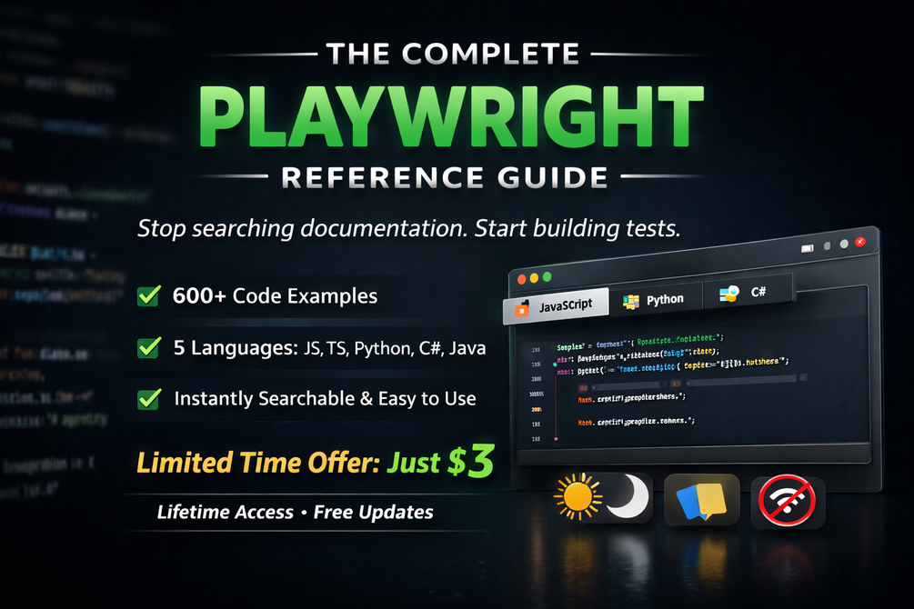 Playwright Test Automation Master Cheatsheet