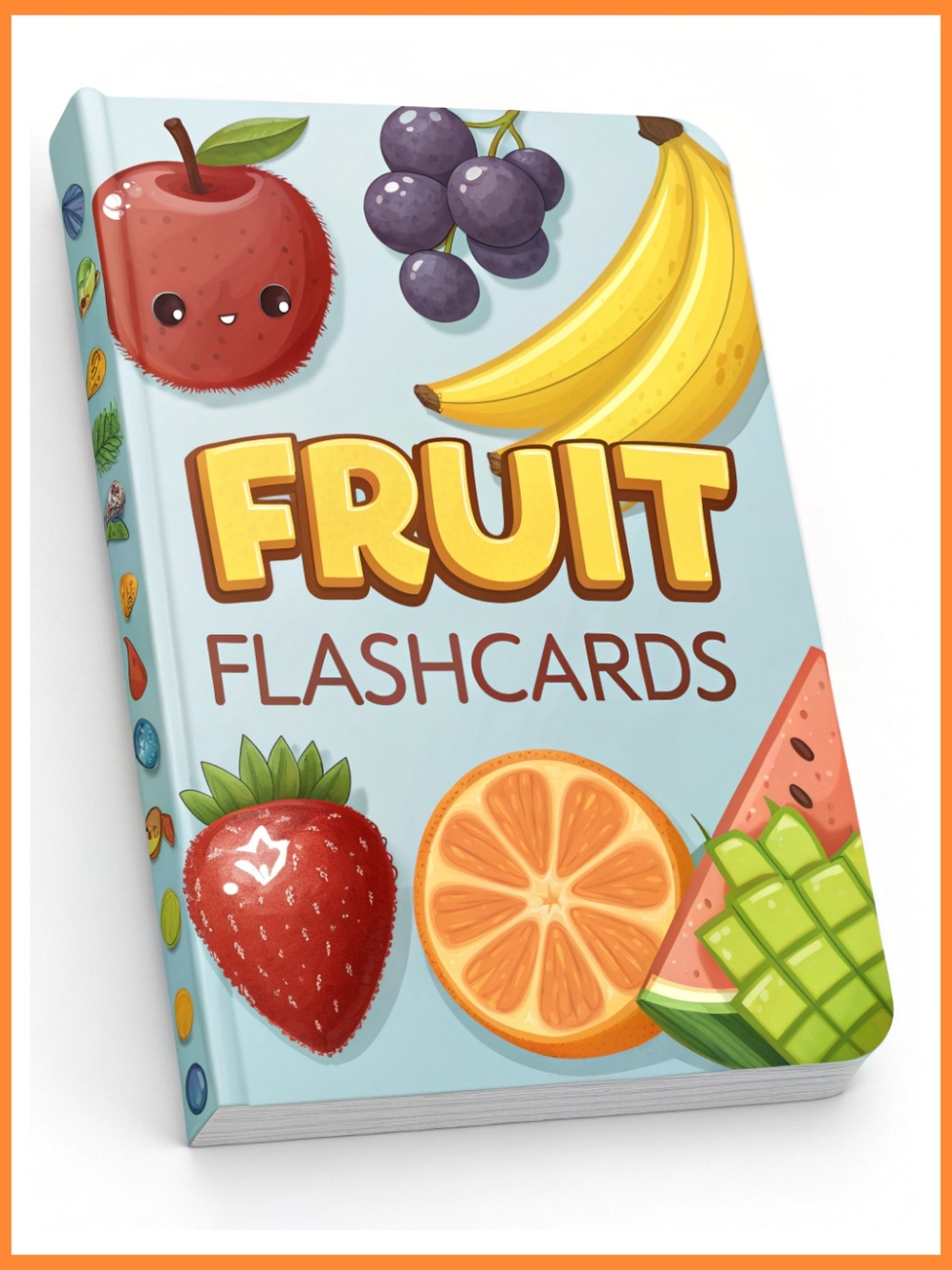 3D Cartoon Fruit Flashcards – Fun & Colorful Learning!