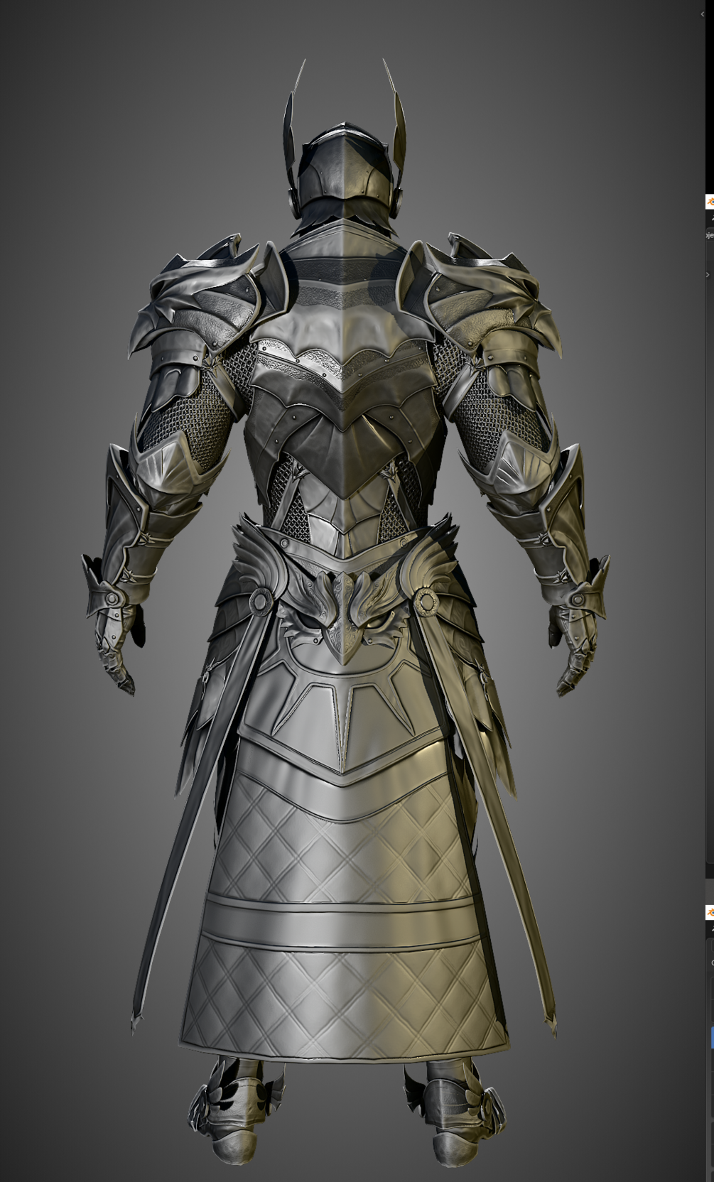 3D Game character (Armor) modeling with Blender - Videos and Project files