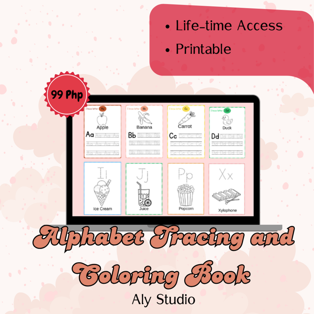 Alphabet Tracing and Coloring Book