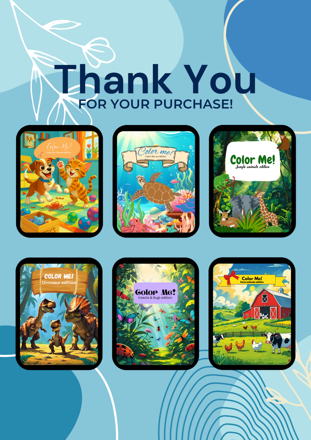 Mega Coloring Book Bundle for Kids – 150+ Pages of Fun Across 6 ...