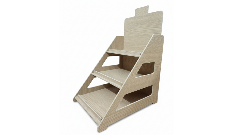 3-Tier Display Stand DXF File | 29×39,5×H54 cm | CNC Router | Ready to cut!