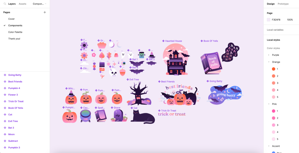 Spooktacular Halloween Illustration Pack: 40+ Cute and Spooky Figma ...