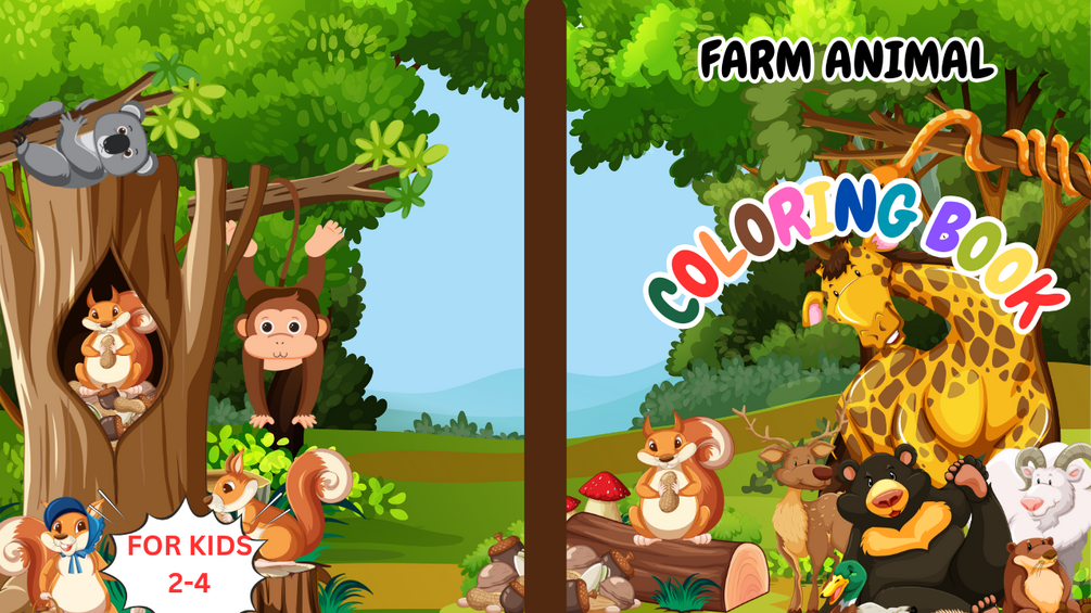 Farm Animal Coloring Book for Kids (Ages 2-4)