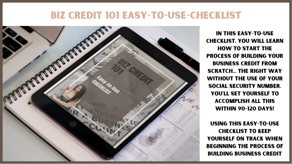 BIZ Credit 101... Easy to Use Checklist