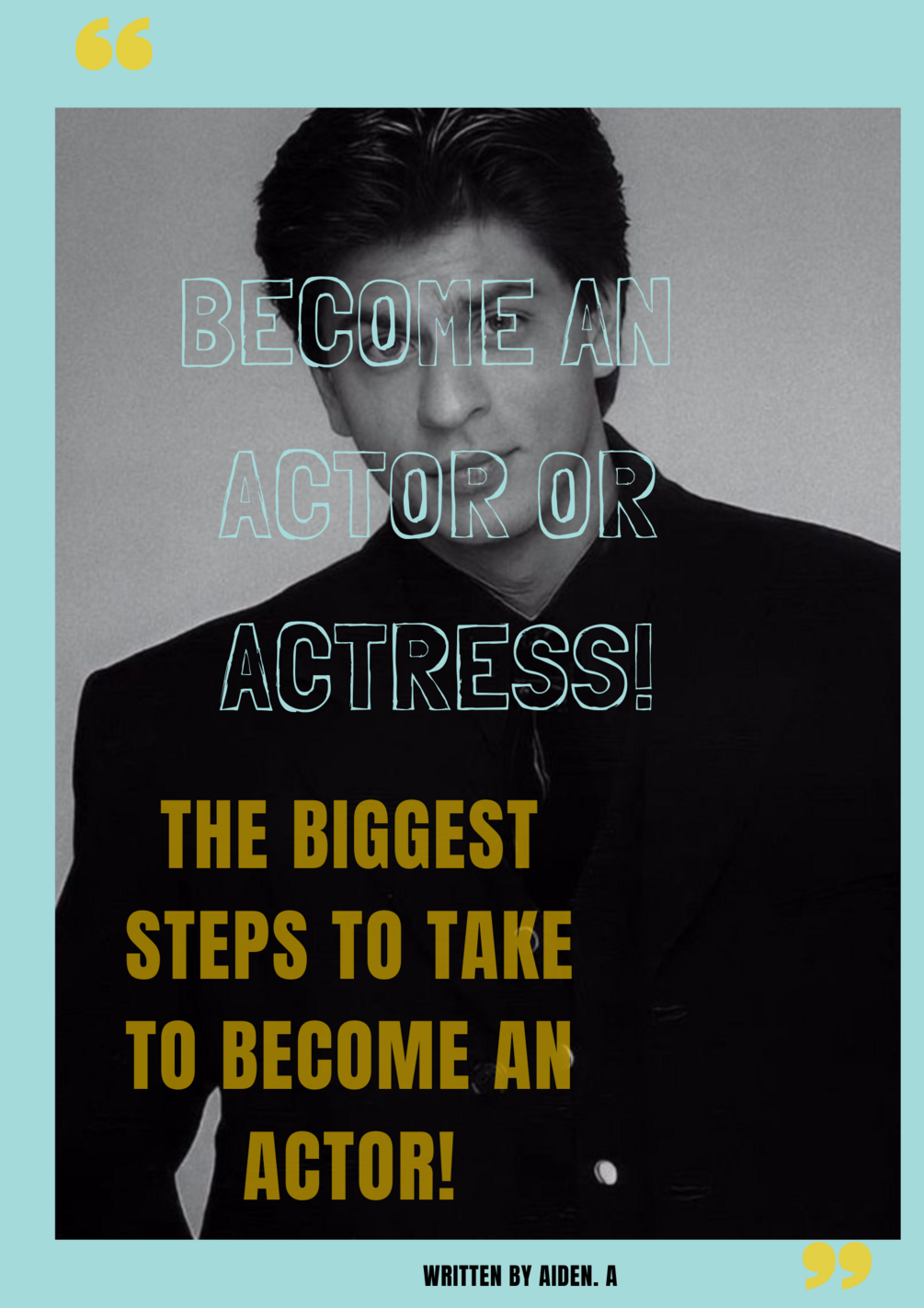 How To Become A Based Actor/Actress Plan Book.