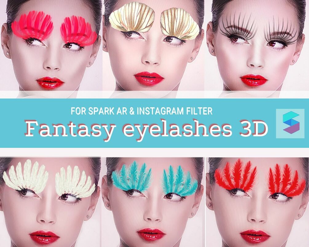 Eyelashes (3D, fantasy, big) | Spark AR & Instagram Filter with various ...