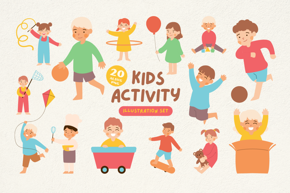 Kids Activity Illustration Set