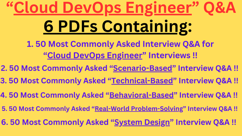 6 PDFs containing ALL Types of Most Asked Interview Q&A (Scenario-Based, Technical-Based ...