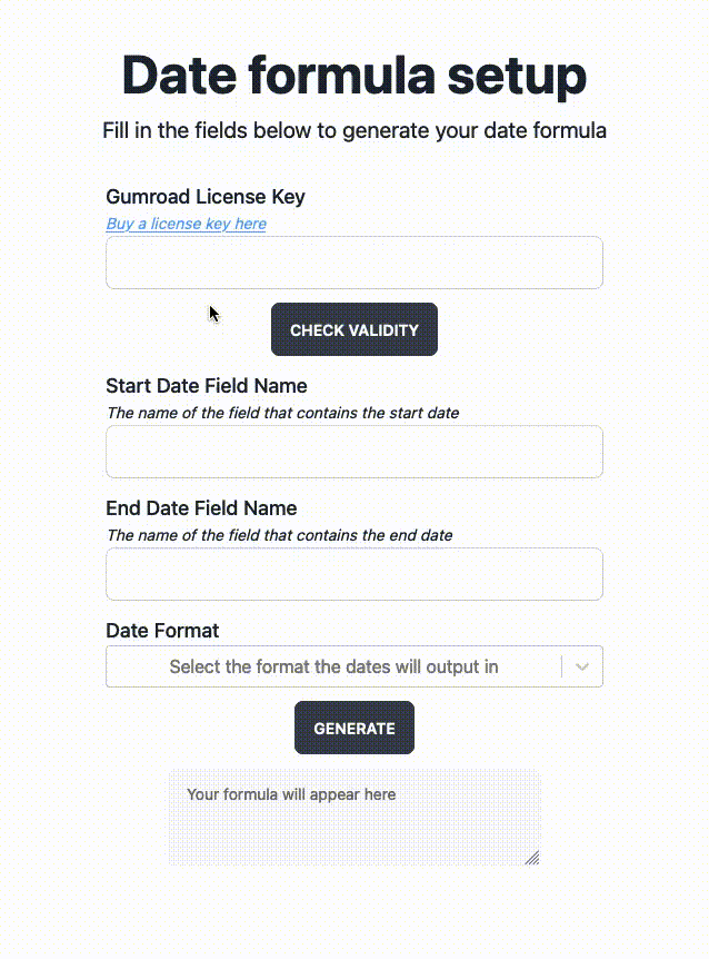 Formula Extract Dates Between Two Date Fields