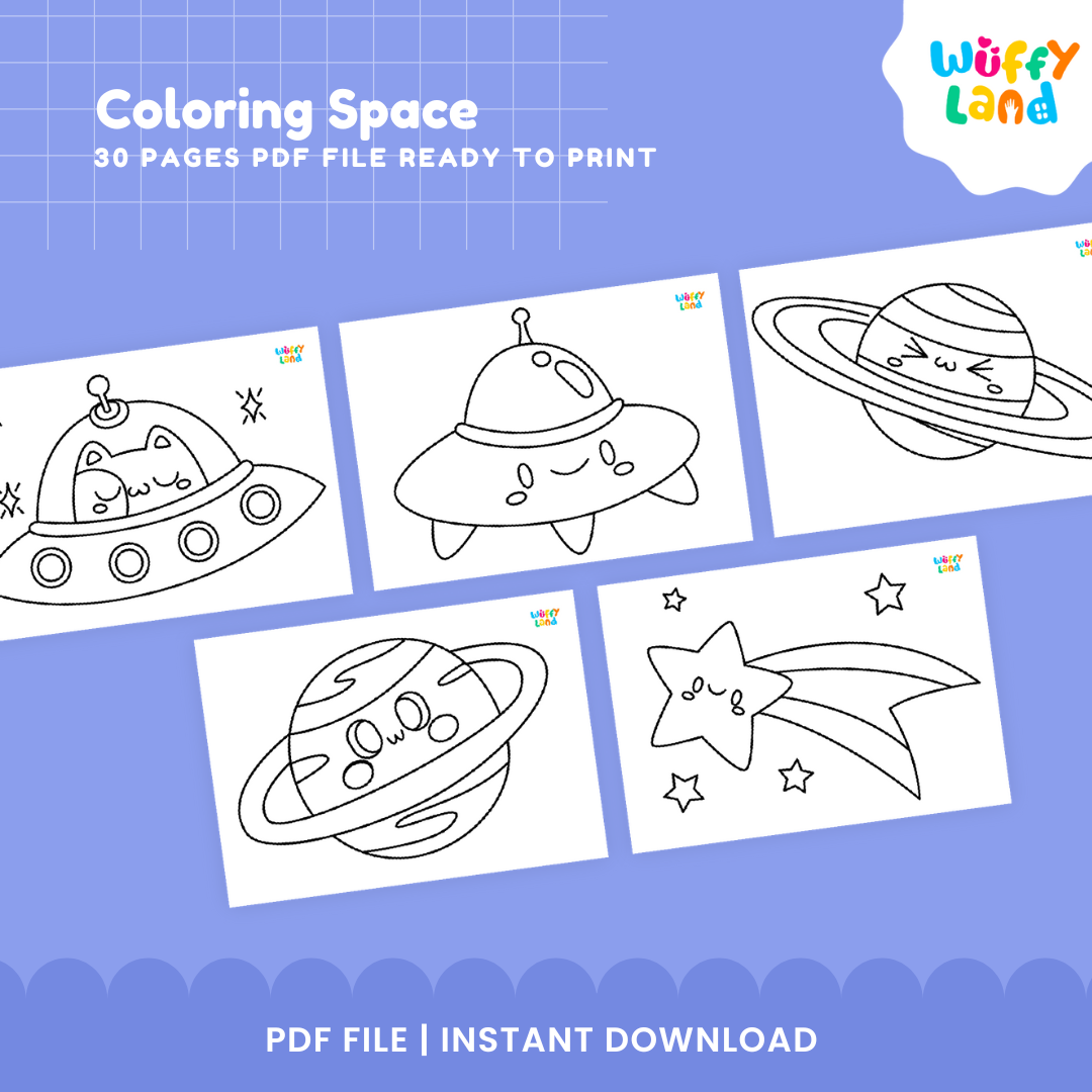 Space Coloring Printables - Space Theme Coloring Pages