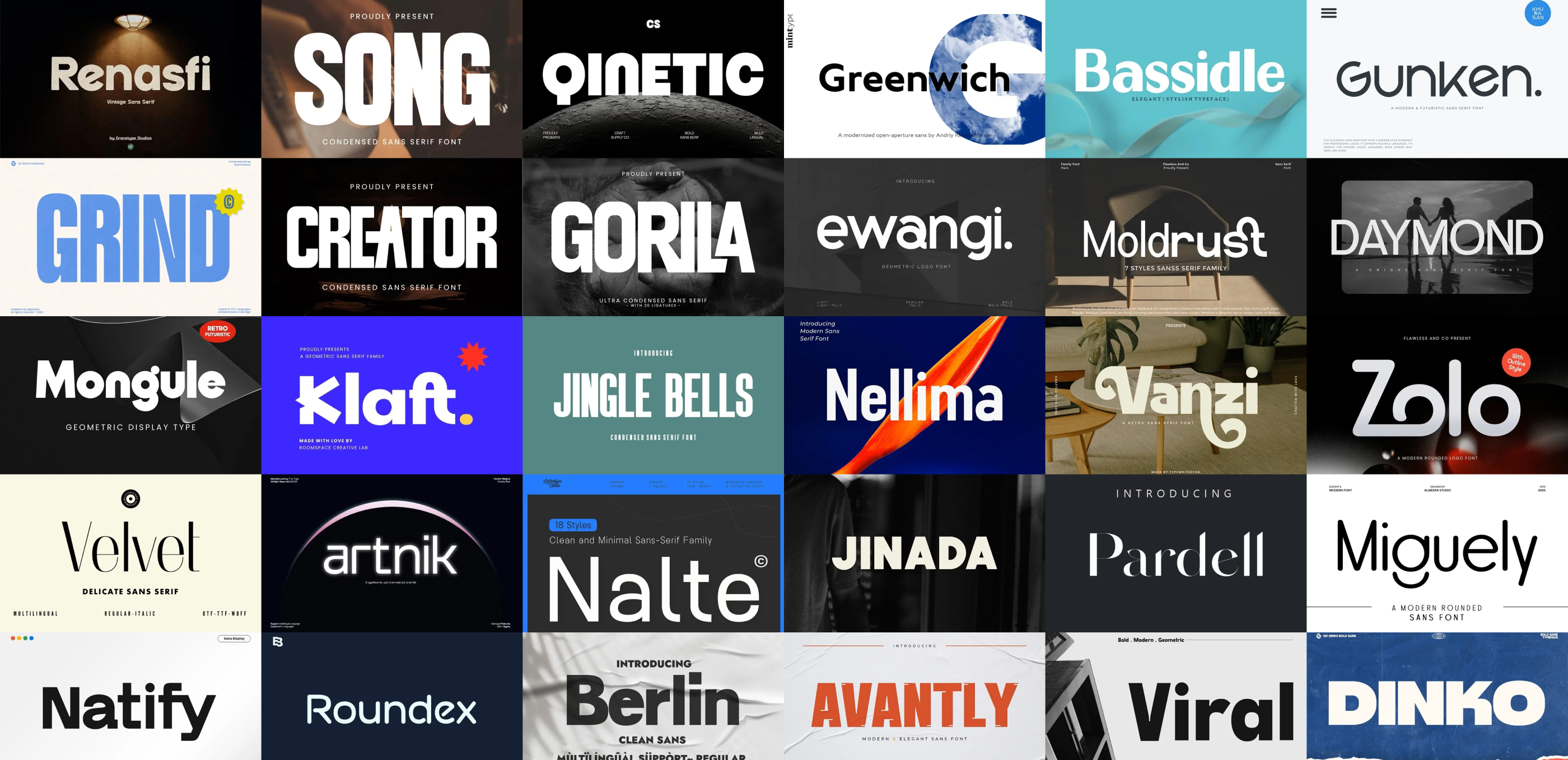 120+ Premium Sans Serif, Display & Logo Fonts Bundle | Modern, Clean ...