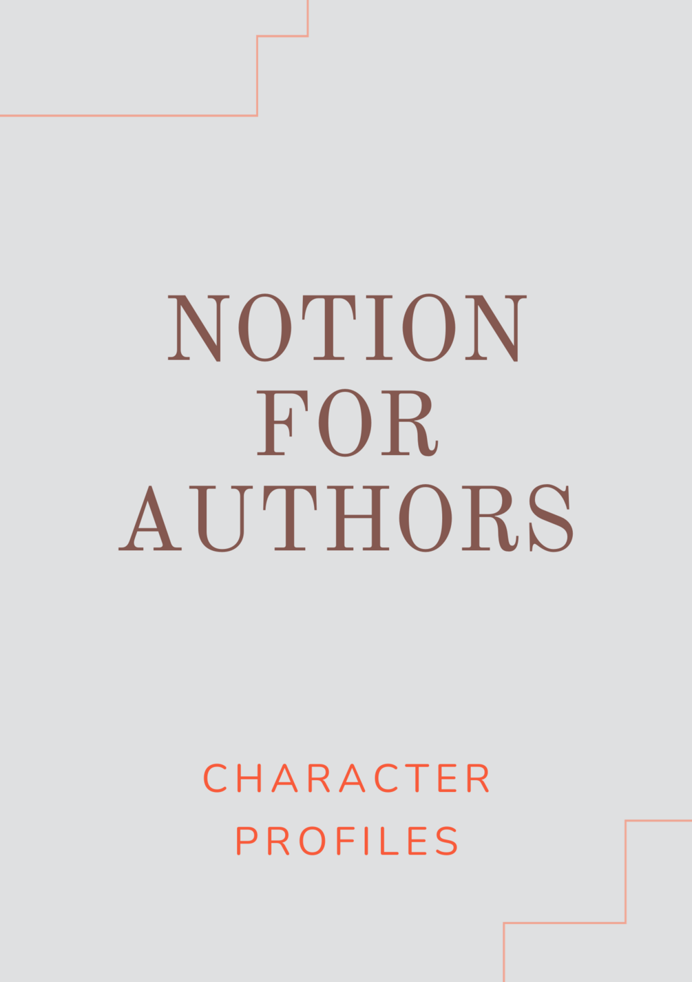Character Profiles Notion Template